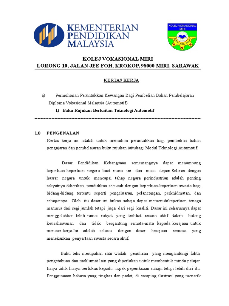 Kertas Kerja Mohon Peruntukan Pembangunan Contoh Kert - vrogue.co Kertas Kerja Mohon Peruntukan Pembangunan Contoh Kert - vrogue.co