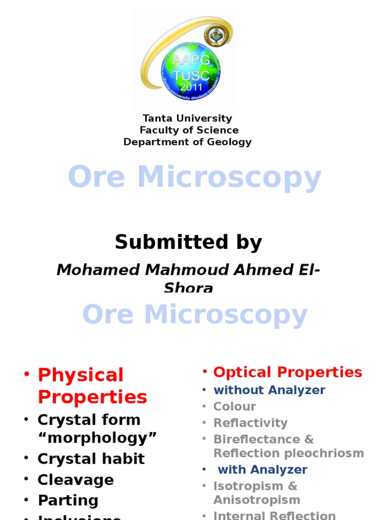 Ore Microscopy - Tanta Univ. | PDF | Iron | Minerals