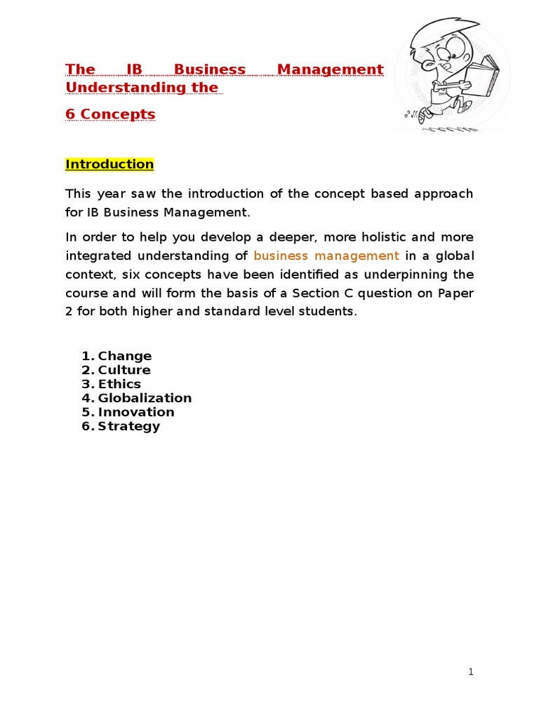 IB BM 6 Concepts Student | PDF | Strategic Management | Business
