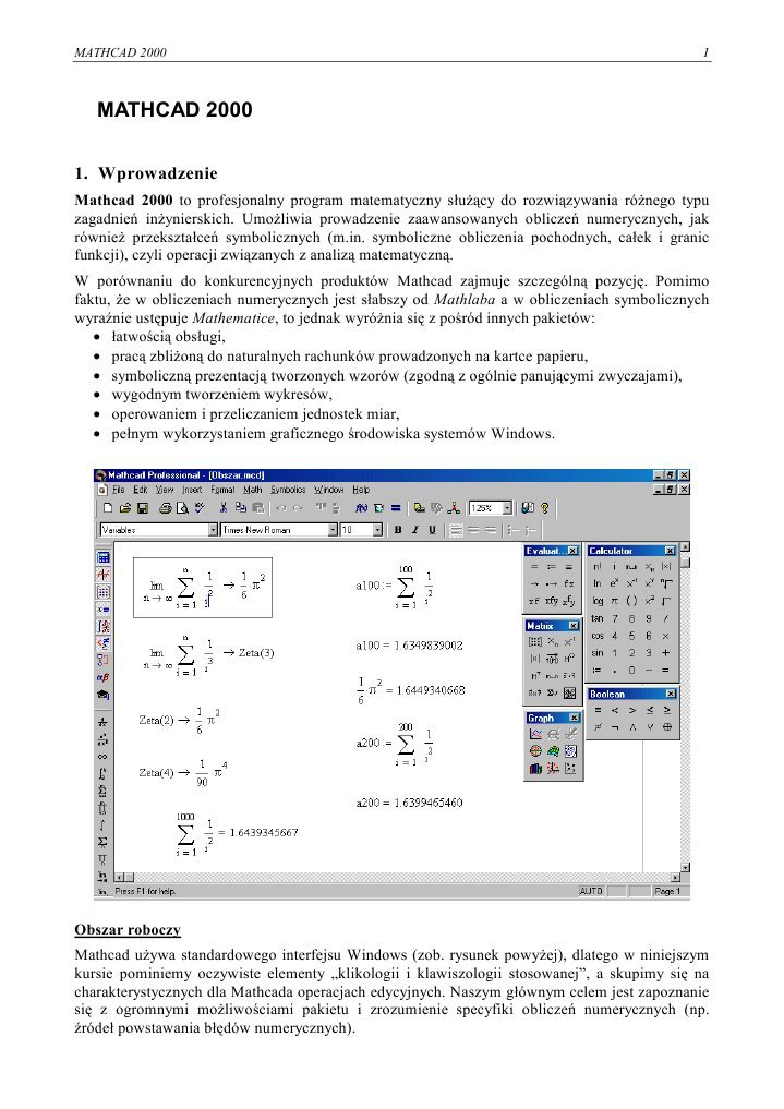 Mathcad 2000 PL | PDF