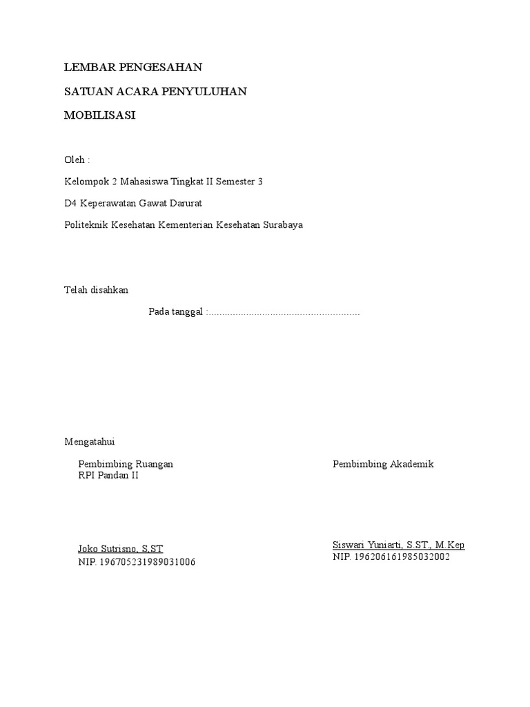 Penyuluhan Mobilisasi dan ROM di RSUD | PDF