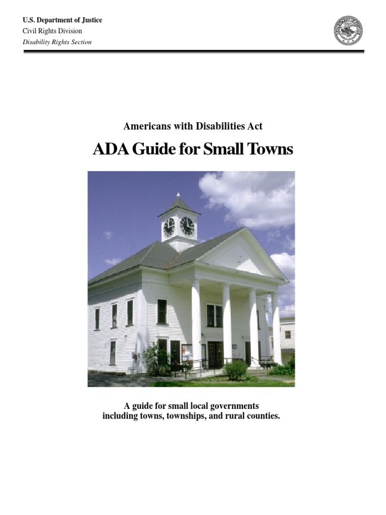 ADA Guide For Small Towns: Americans With Disabilities Act | PDF ...