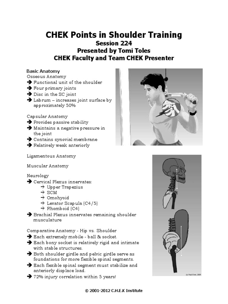 CHEK Points in Shoulder Training Toles 12 | PDF | Shoulder ...