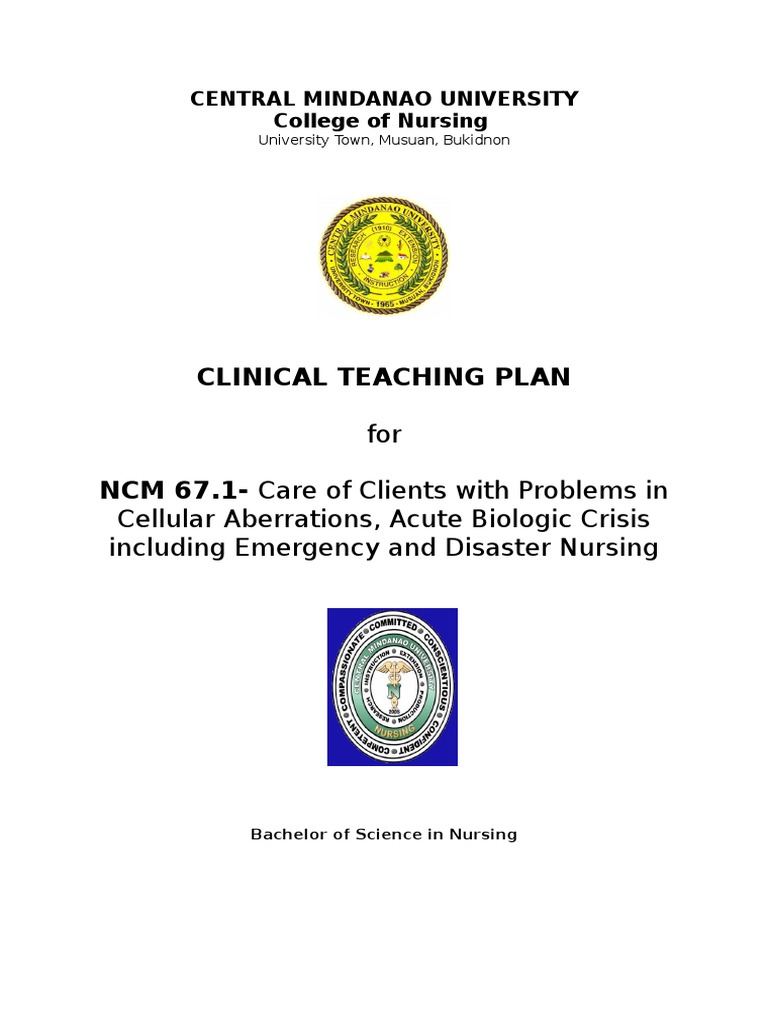 Clinical Teaching Plan Level IV First Semester | PDF | Nursing ...