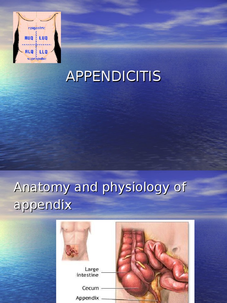 Appendicitis | PDF | Medical Specialties | Clinical Medicine