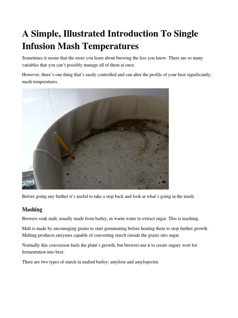 A Simple, Illustrated Introduction To Single Infusion Mash Temperatures ...