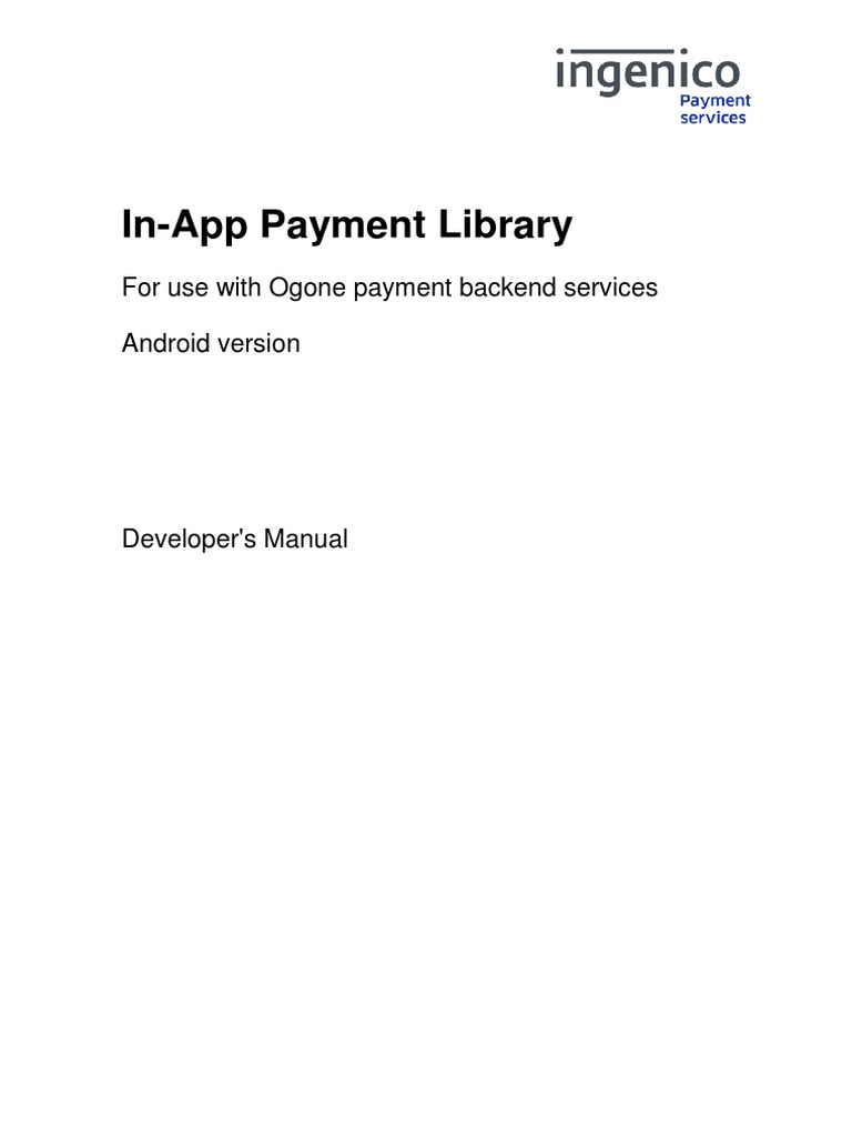 Ogone In-App-Payment-library Android Manual v1.0.120 English PDF | PDF ...
