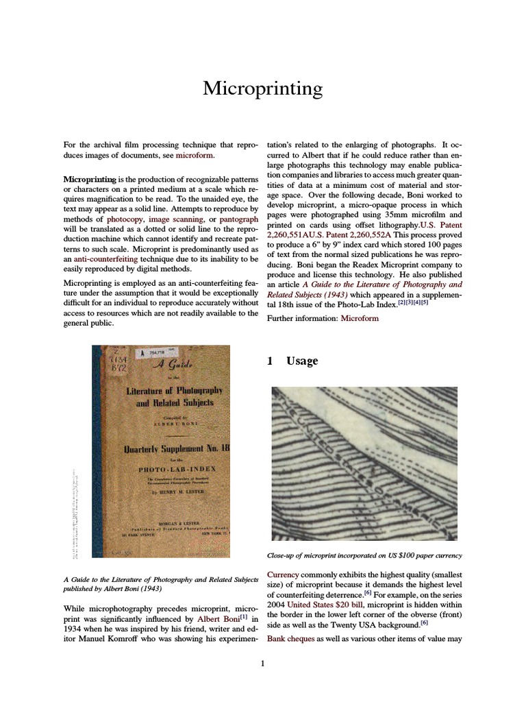 Micro Printing | PDF | Printing | Media Technology