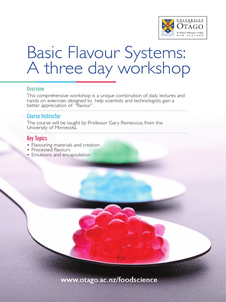 Basic Flavour Systems 2014 | Flavor | Food Science