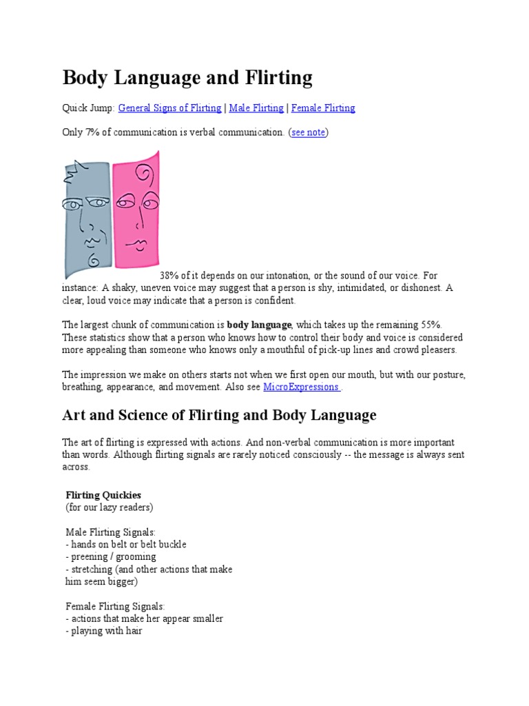 Flirting Body Language Guide | PDF | Body Language | Communication