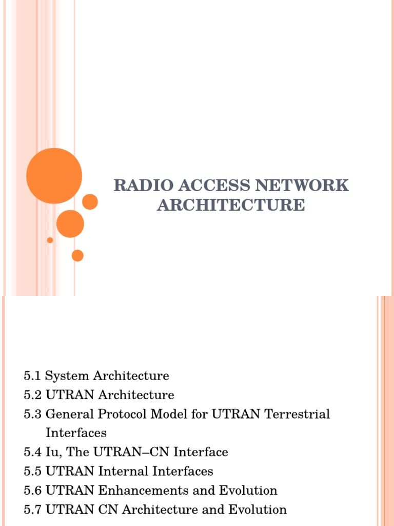 Radio Access Network Architecture | Download Free PDF | Ip Multimedia ...