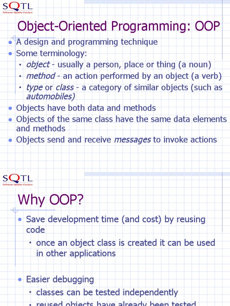 Object Oriented Programming Oop Object Method Type Class Automobiles 5184