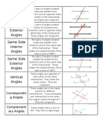 Angle Pairs Sorting Activity | PDF