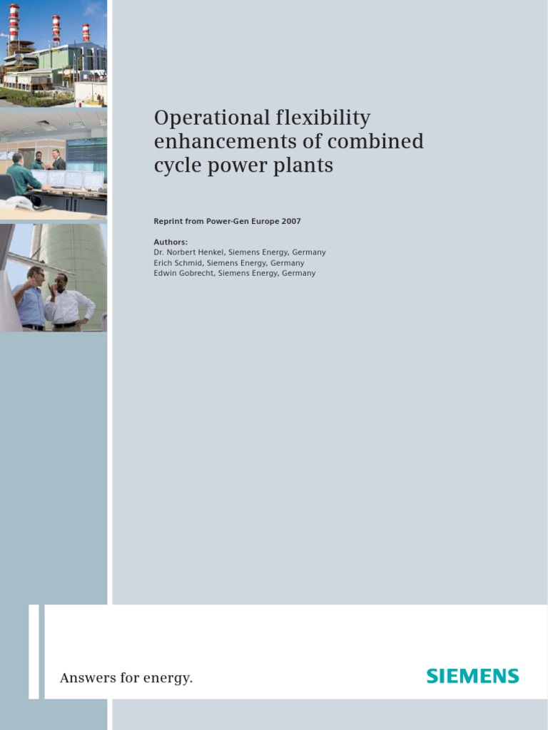 Enhancing Flexibility in Power Plants | PDF | Steam | Gas Turbine