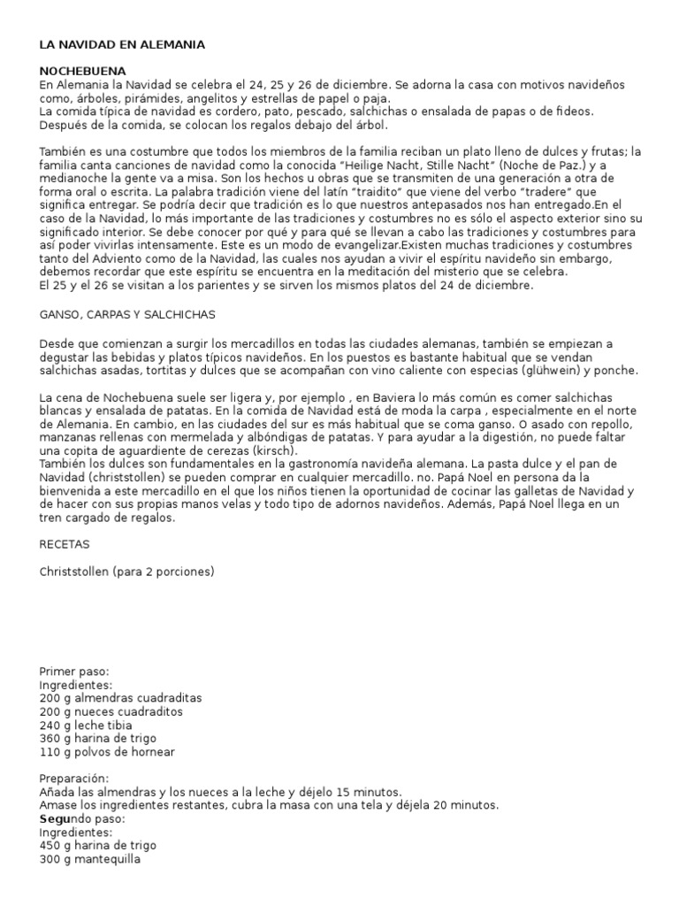 La Navidad en Alemania | PDF | Árbol de Navidad | Navidad