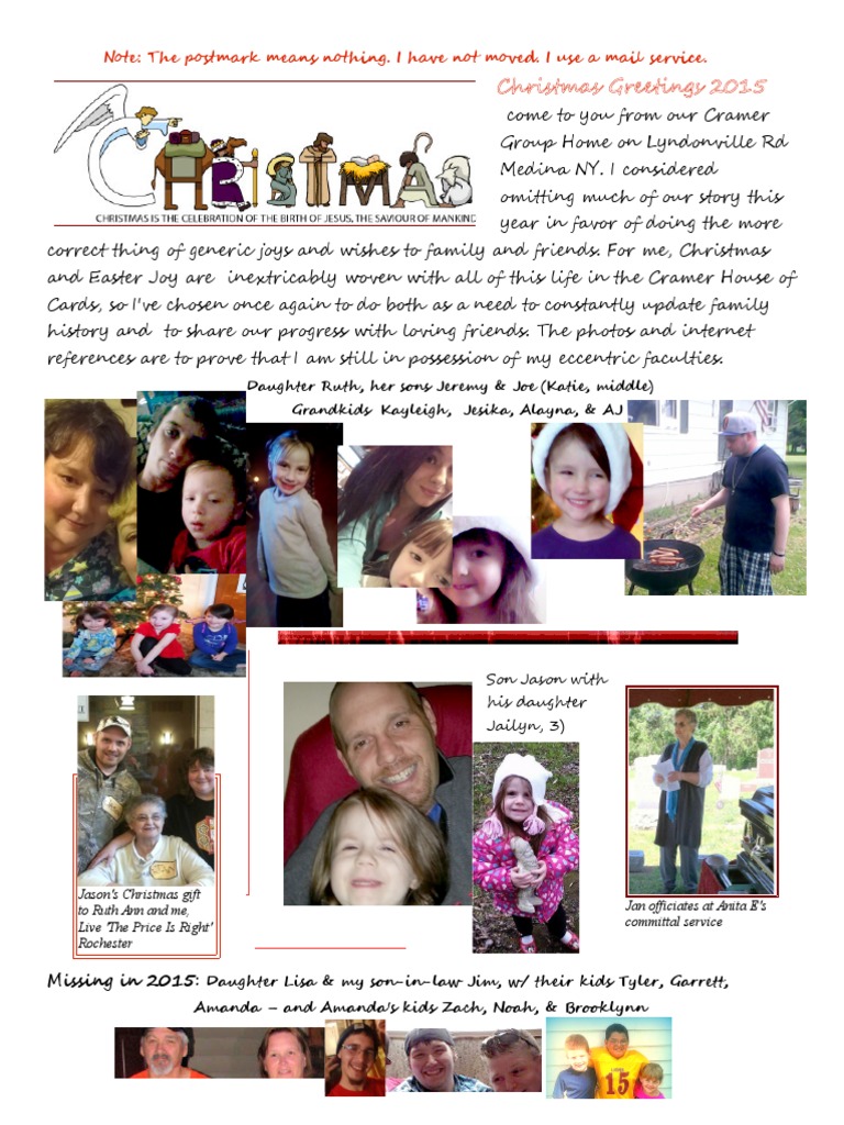 Jan Cramer Christmas Greetings 2015 | PDF | Religion And Belief