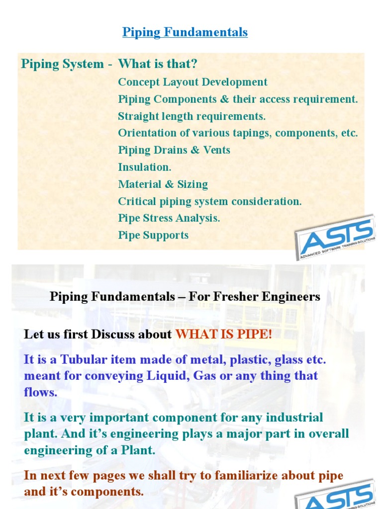 Basic Piping PPT-01 | PDF | Thermal Insulation | Pipe (Fluid Conveyance)