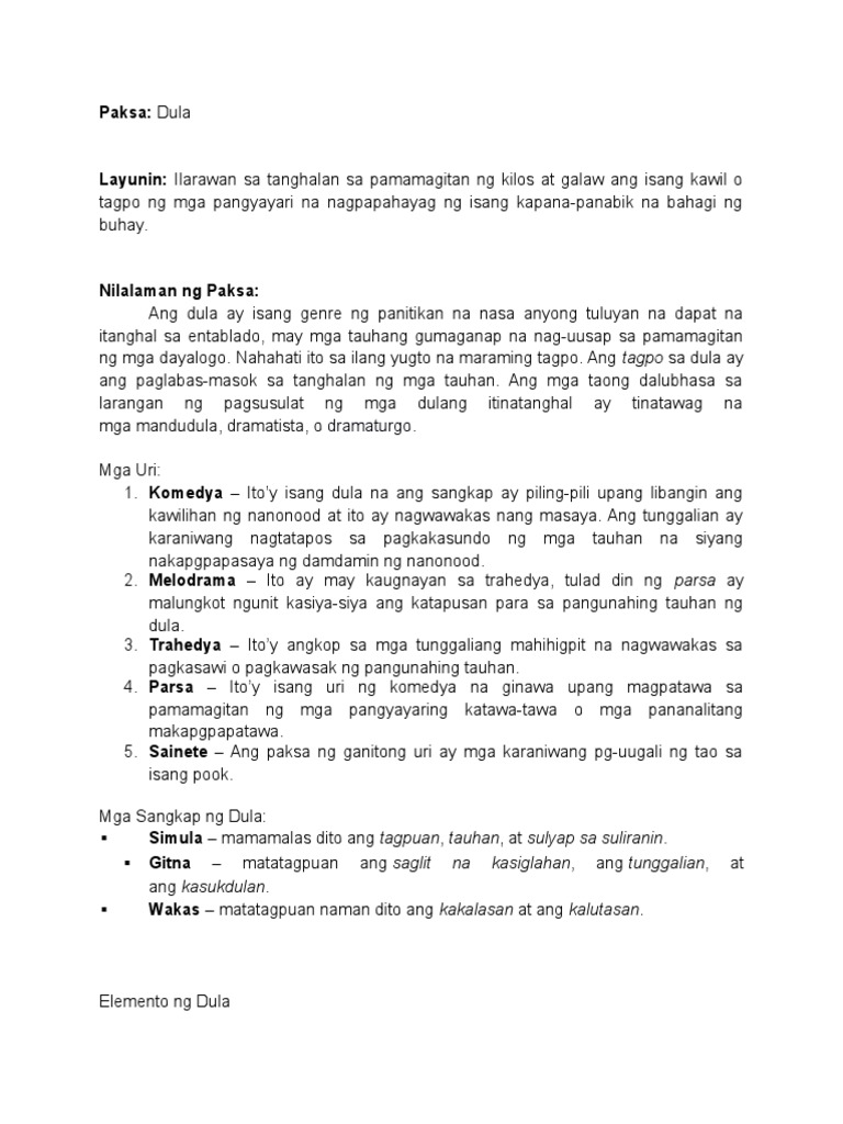 Filipino Written Report DULA | PDF