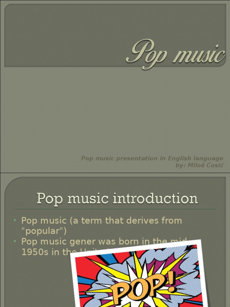 Pop Music School Work, Presentation | PDF | Art