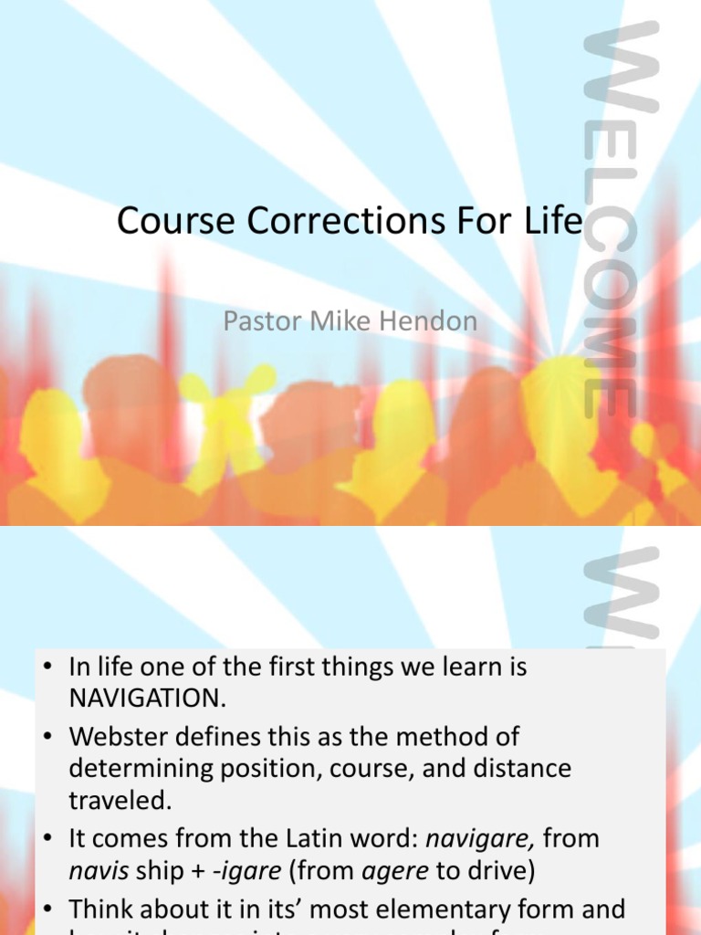 Course Corrections For Life | PDF | Theology | Religious Behaviour And ...