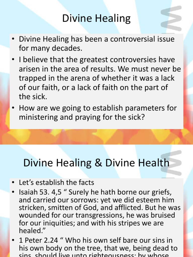 Understanding Divine Healing Principles | PDF | Faith Healing | Gospel ...