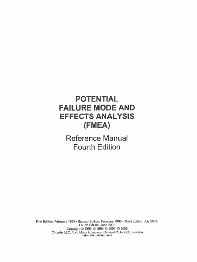 FMEA Manual 4th Edition | PDF