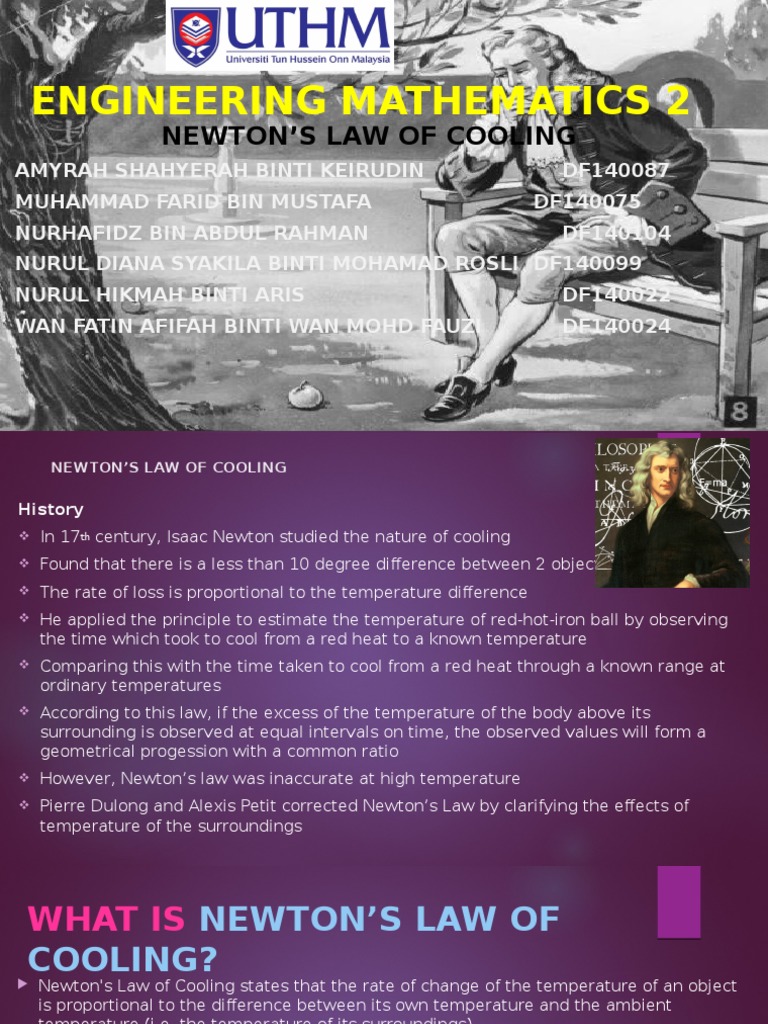 Newton's Law of Cooling Slideshow | Temperature | Continuum Mechanics
