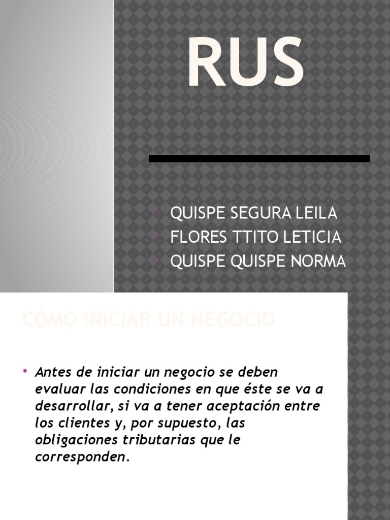 Diapositivas Rus Listo | PDF | Impuesto sobre la renta | Impuestos