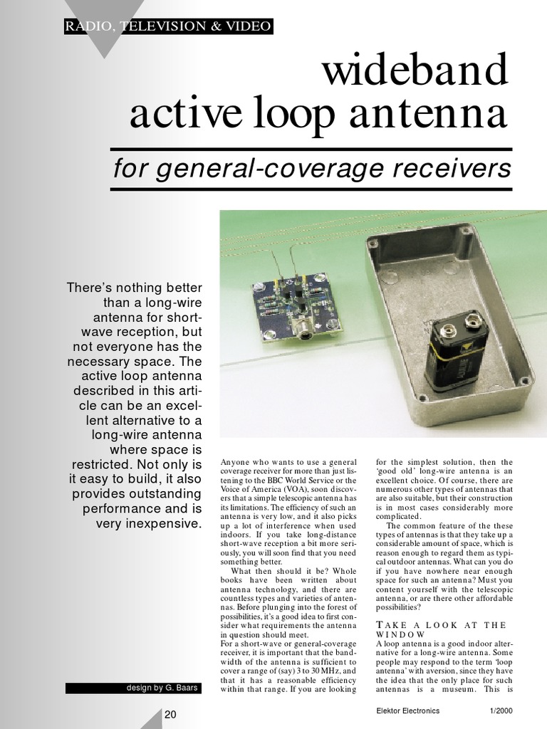 Active Loop Antenna | PDF | Amplifier | Antenna (Radio)