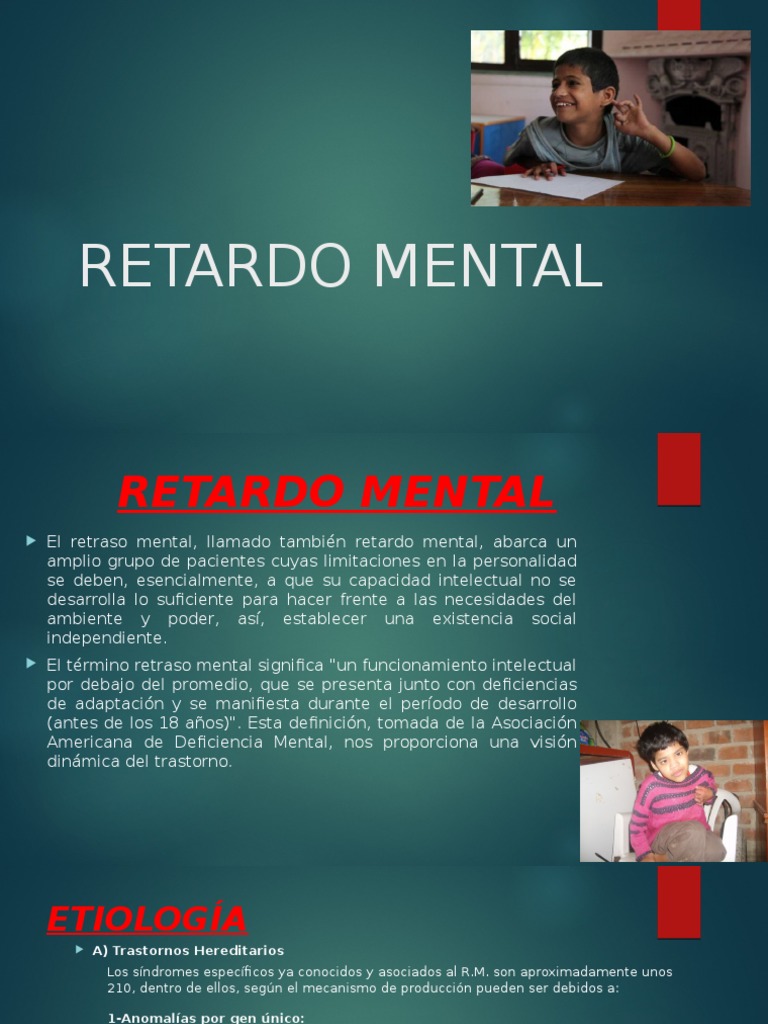 Retardo Mental | PDF | Discapacidad intelectual | Síndrome de Down