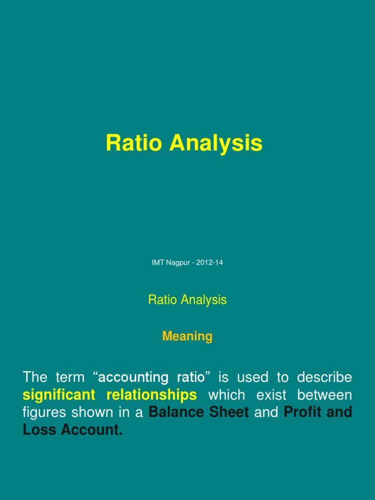 Ratio Analysis - 1 | PDF | Financial Capital | Interest