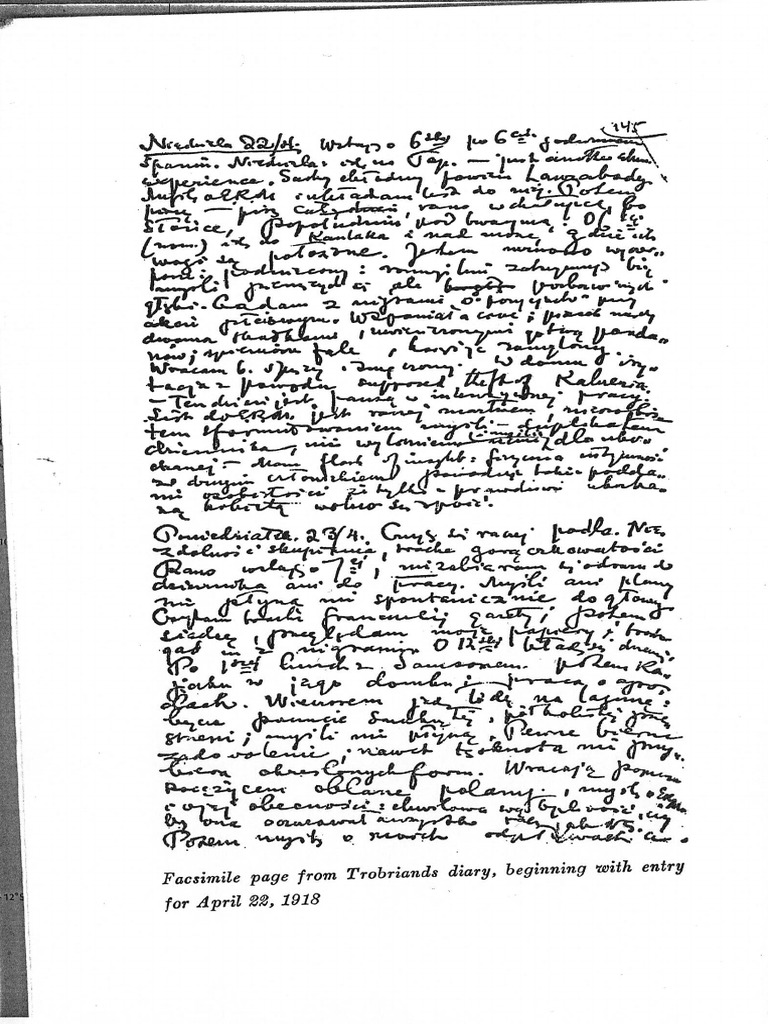 Malinowski's Diary: 1914-1918 Insights | PDF | Academia | Science