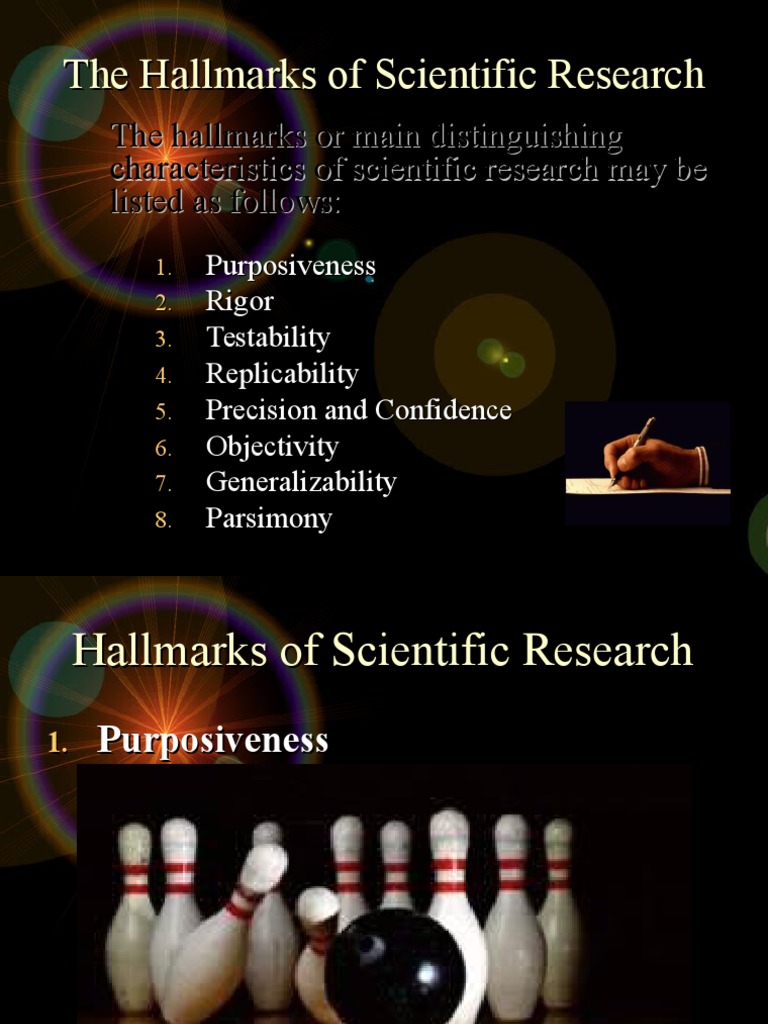 The Eight Hallmarks of Scientific Research: Objectivity ...