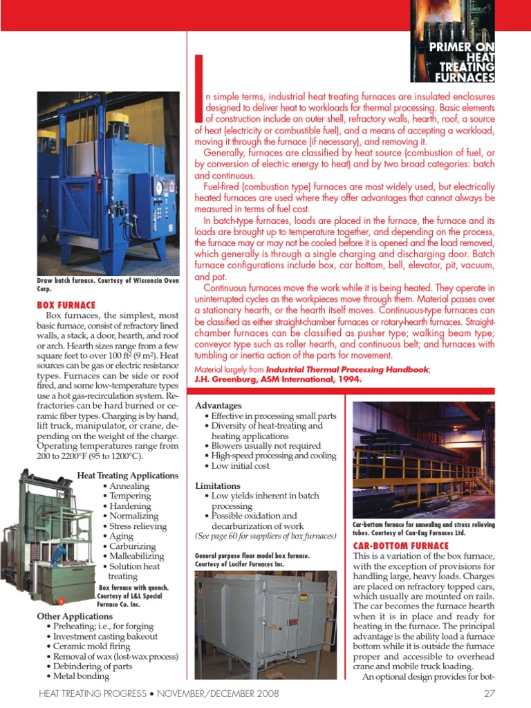 Primer On Heat Treating Furnaces: Box Furnace | PDF | Heat Treating ...