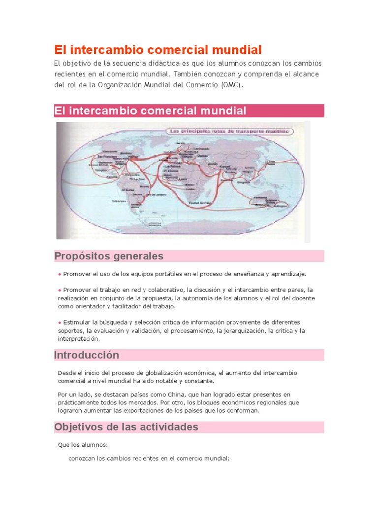 Que Es Intercambio Comercial , Comercio Internacional: Características ...