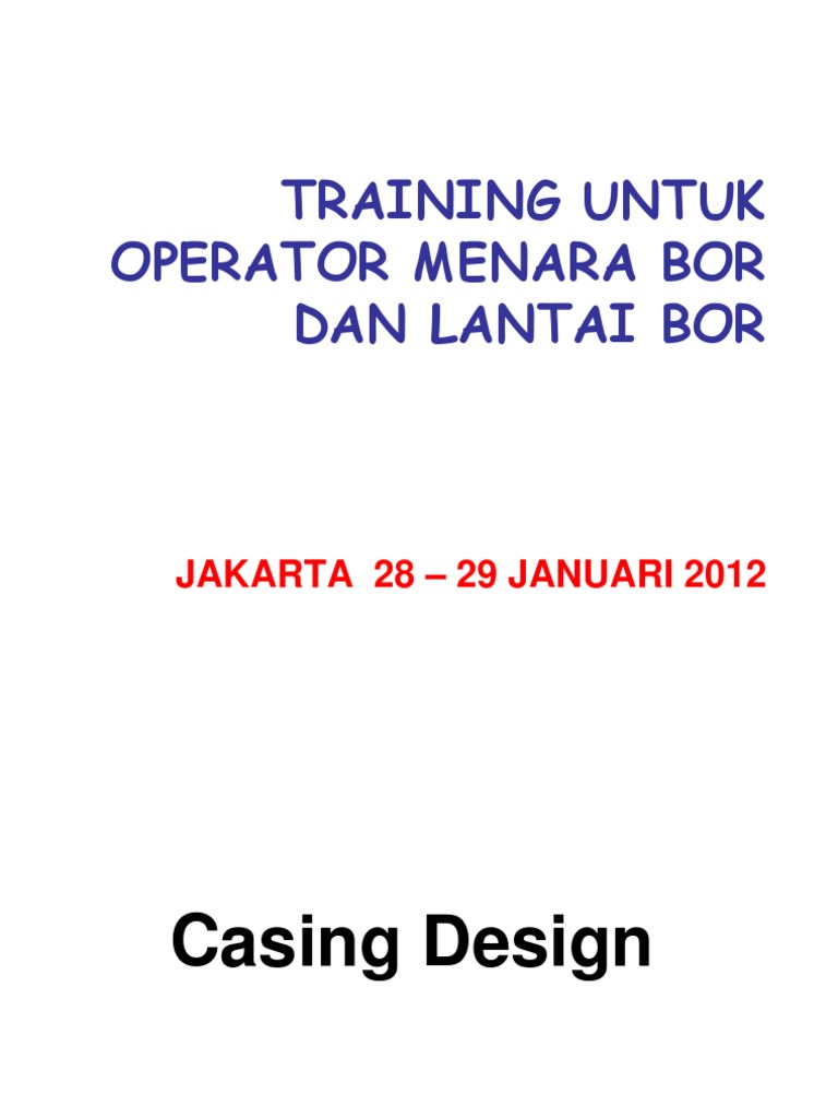 Modul Casing Design | PDF