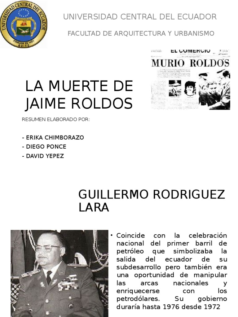 Exposición Muerte de Jaime Roldós | Ecuador | Política