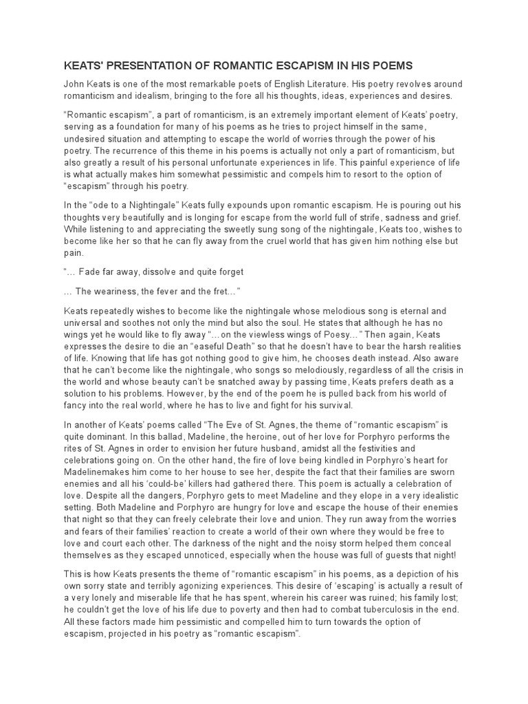 Keats | PDF | John Keats | Romanticism