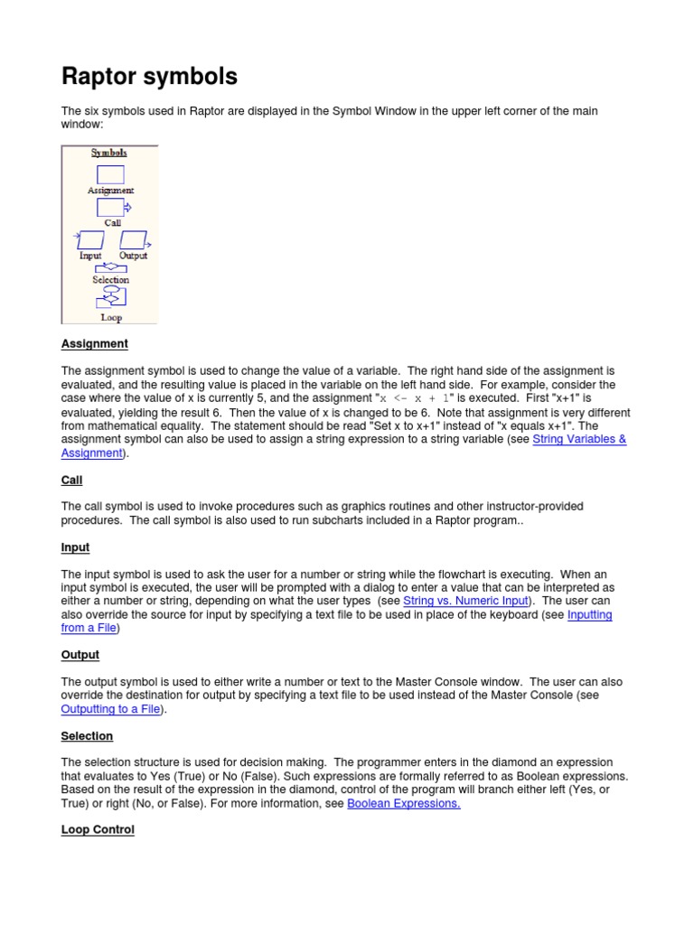 Raptor User Guide | PDF | Control Flow | Command Line Interface