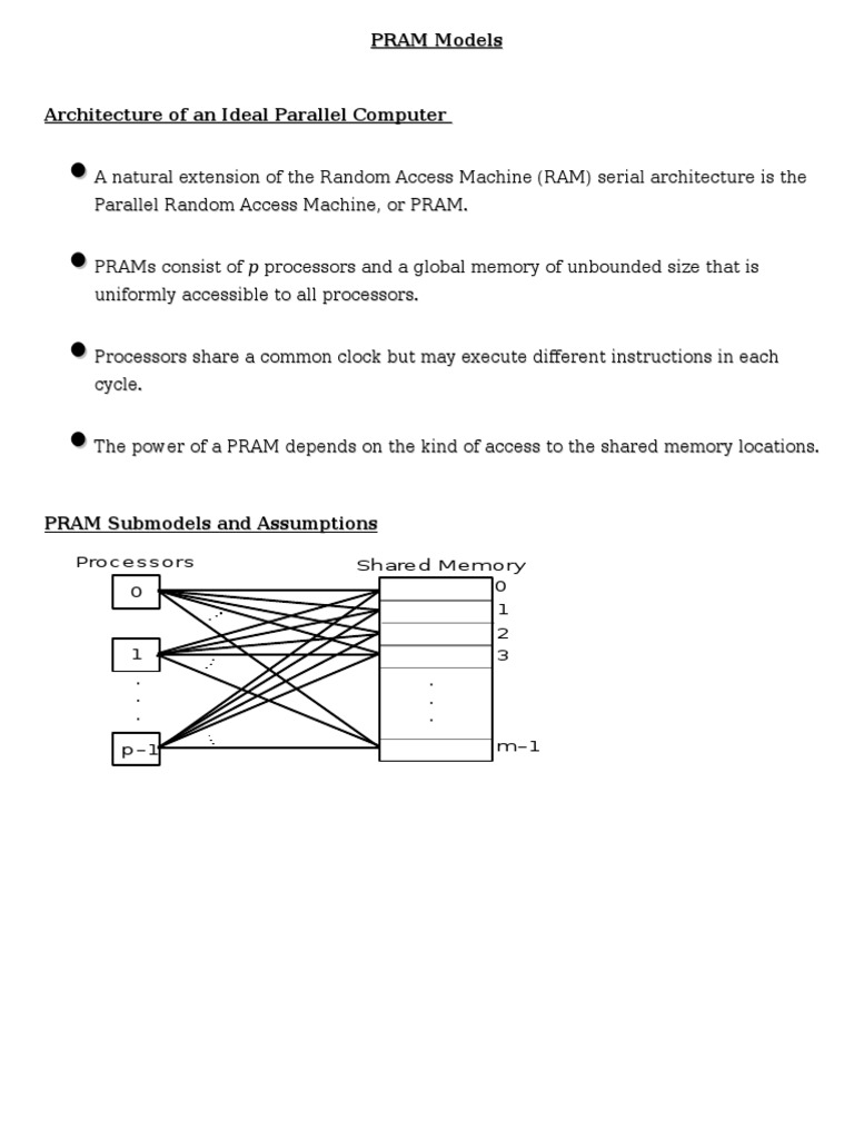 PRAM Models | PDF | Parallel Computing | Central Processing Unit