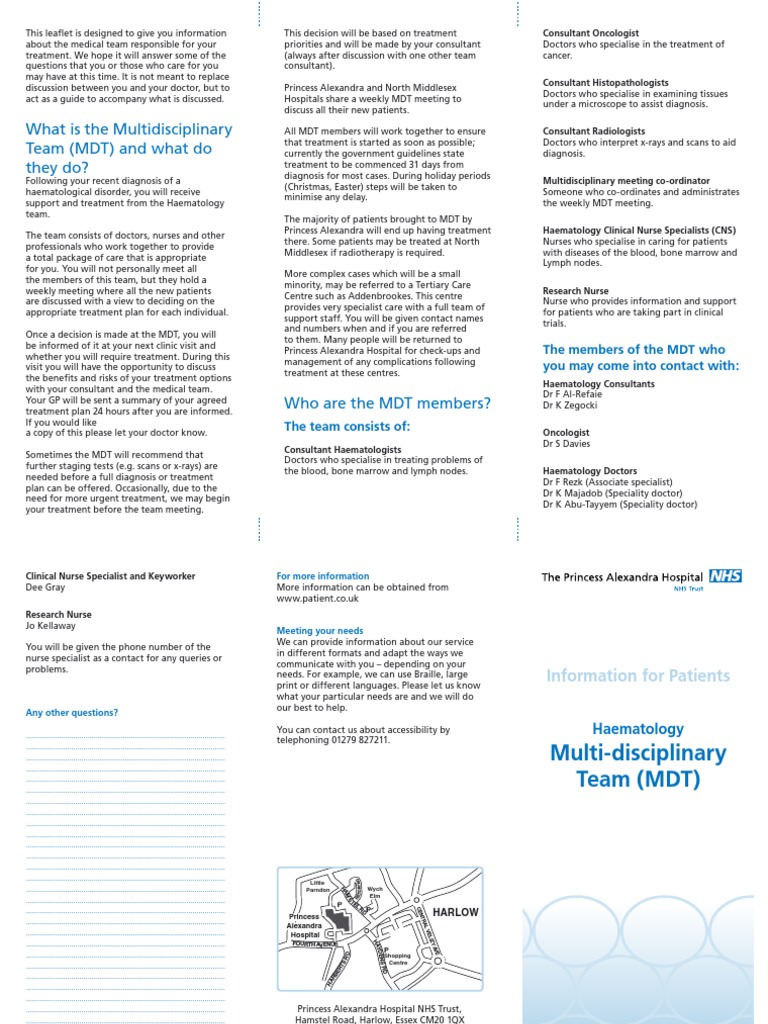Haematolgy MDT Web | PDF | Therapy | Medical Diagnosis