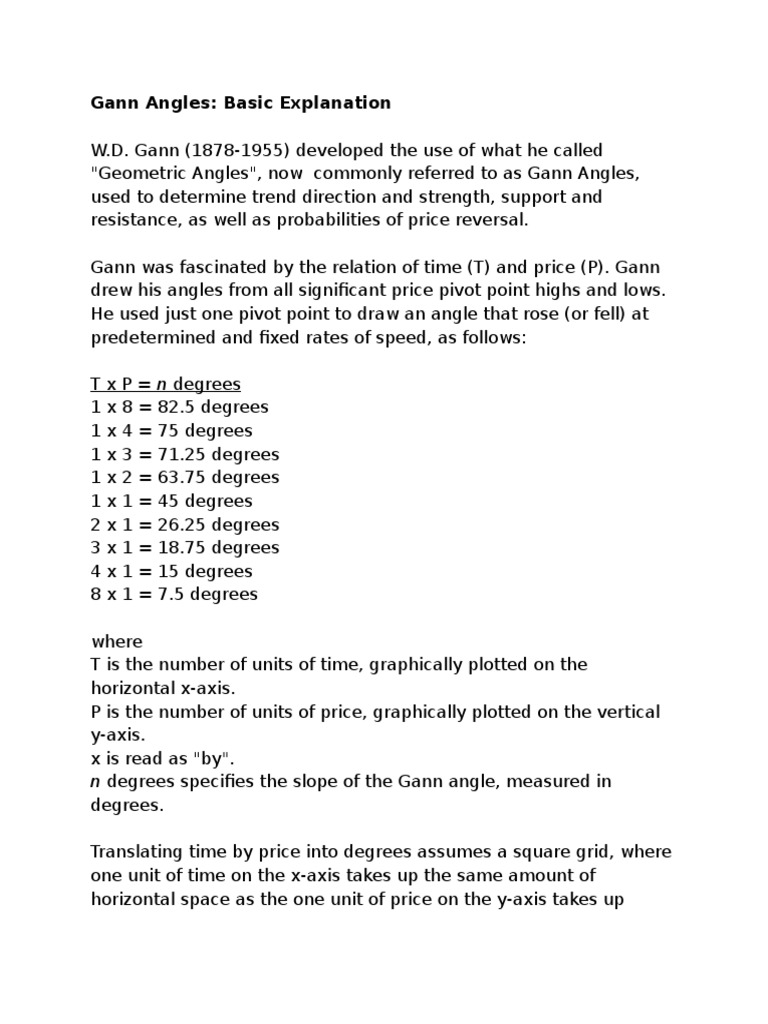 Gann Angles | PDF | Cartesian Coordinate System | Angle