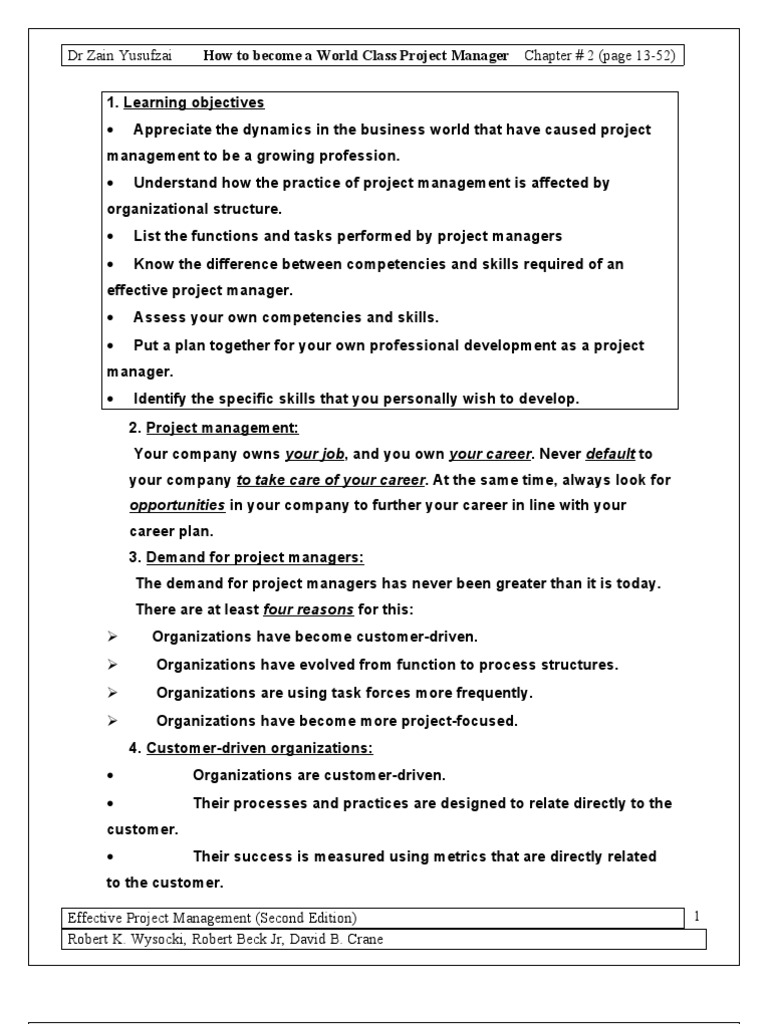 2-How To Become A World Class Project Manager | PDF | Project ...