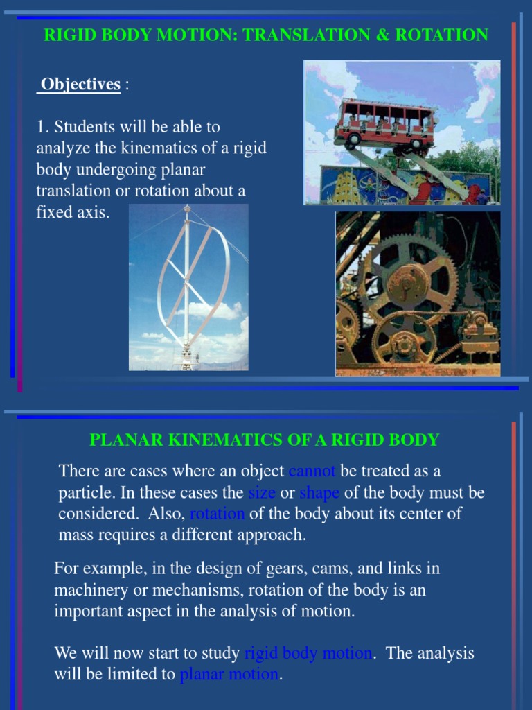 Kinematics of Planar Rigid Body Motion | PDF | Acceleration | Kinematics