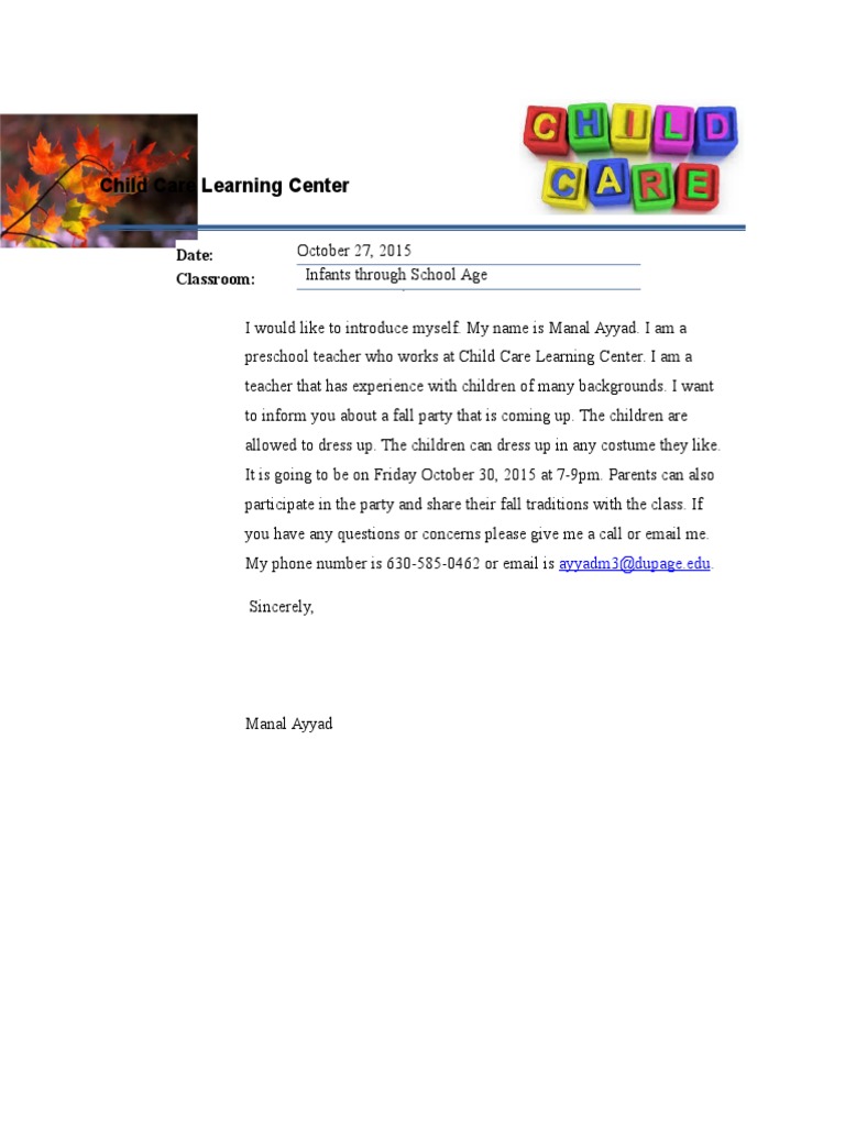 Fall Party Invitation for Parents | PDF