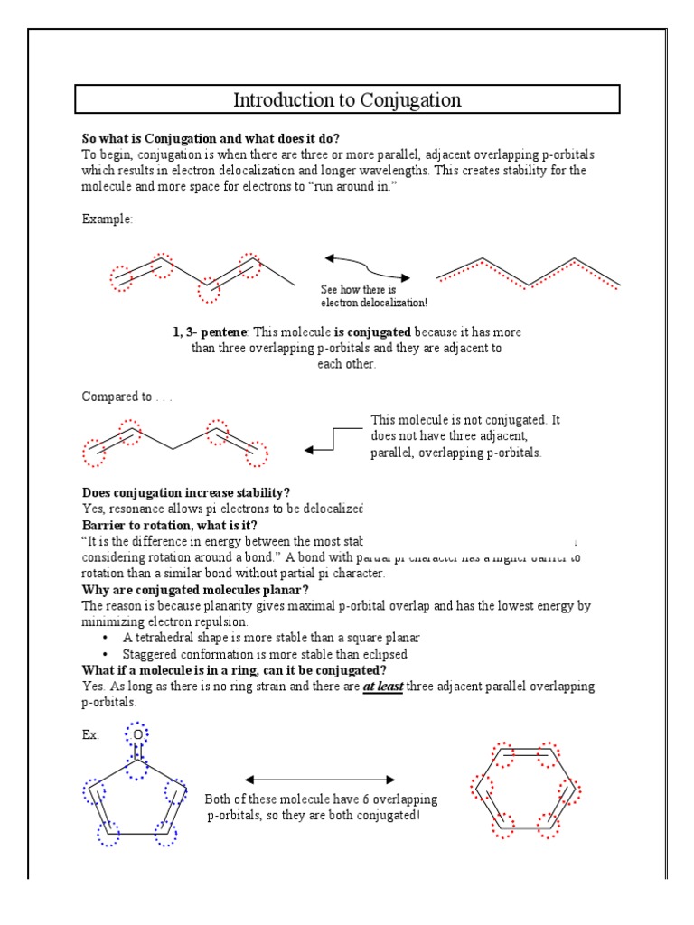 Introduction To Conjugation: See How There Is Electron Delocalization ...