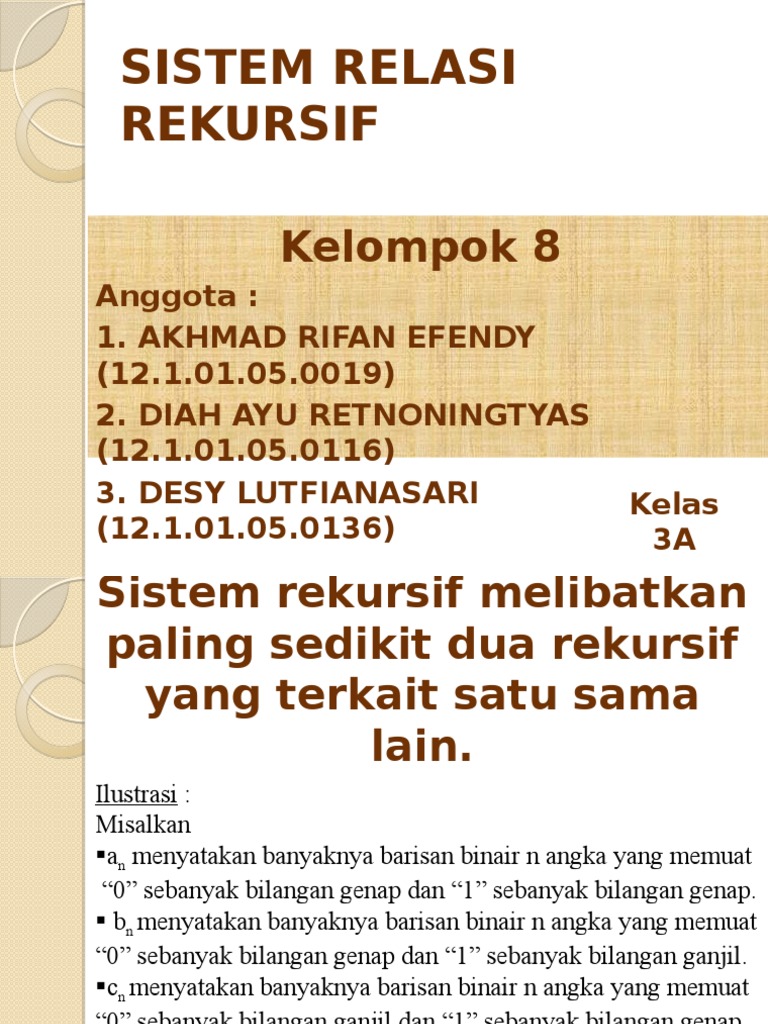 Sistem Relasi Rekursif | PDF