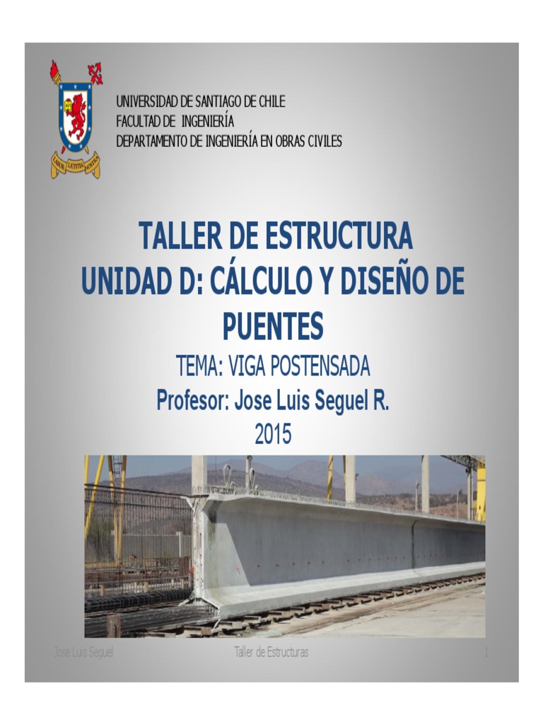 Diseño de Vigas Postensadas en Puentes | PDF | Hormigón pretensado ...