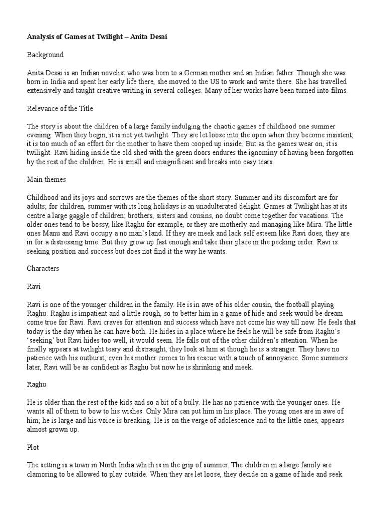 The Insignificance of Ravi: A Study of Childhood Insecurities in Anita ...