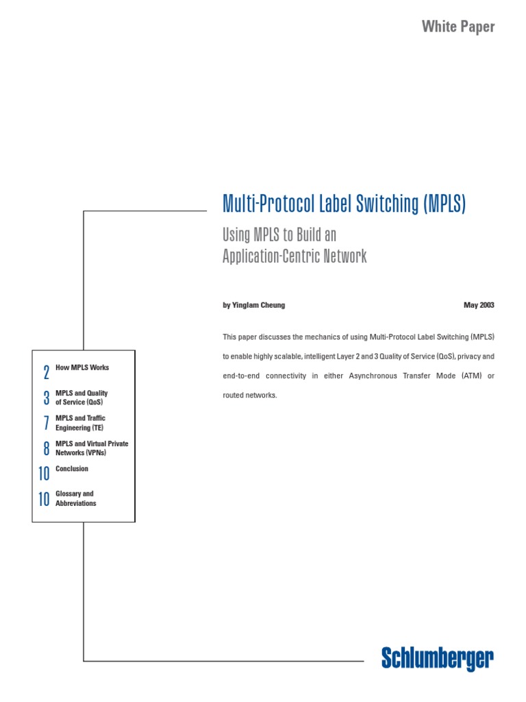 Multi-Protocol Label Switching (MPLS) : Using MPLS To Build An Application-Centric Network | PDF ...